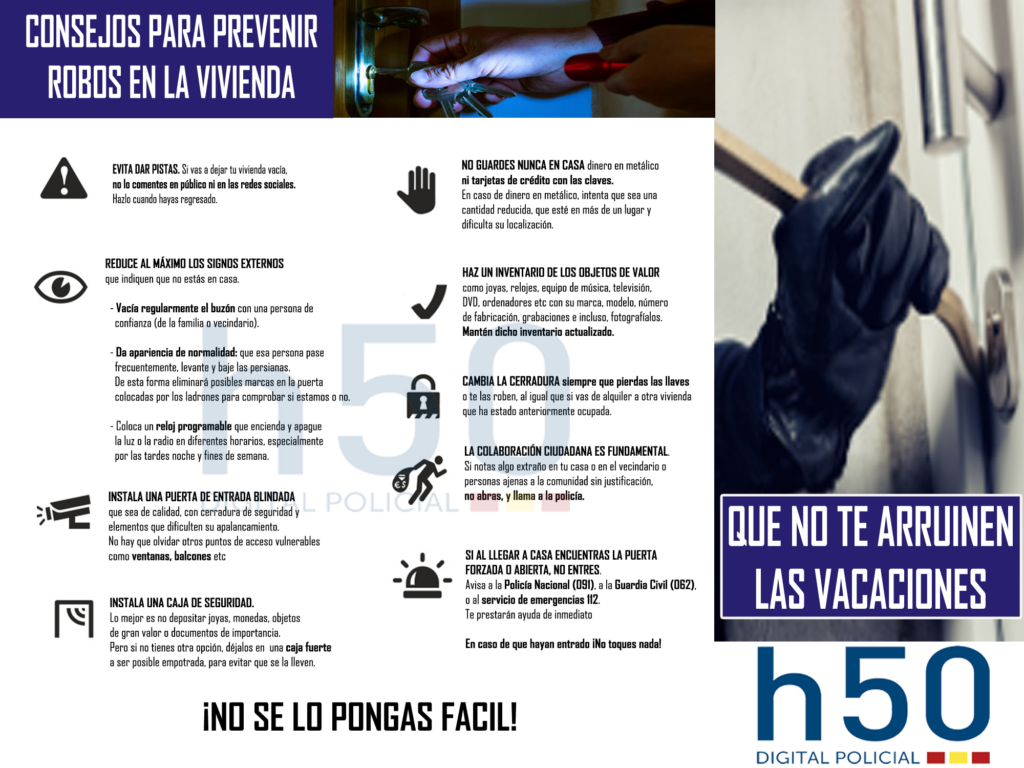 7 Consejos Para Evitar Robos En Nuestras Casas H50 Digital Policial